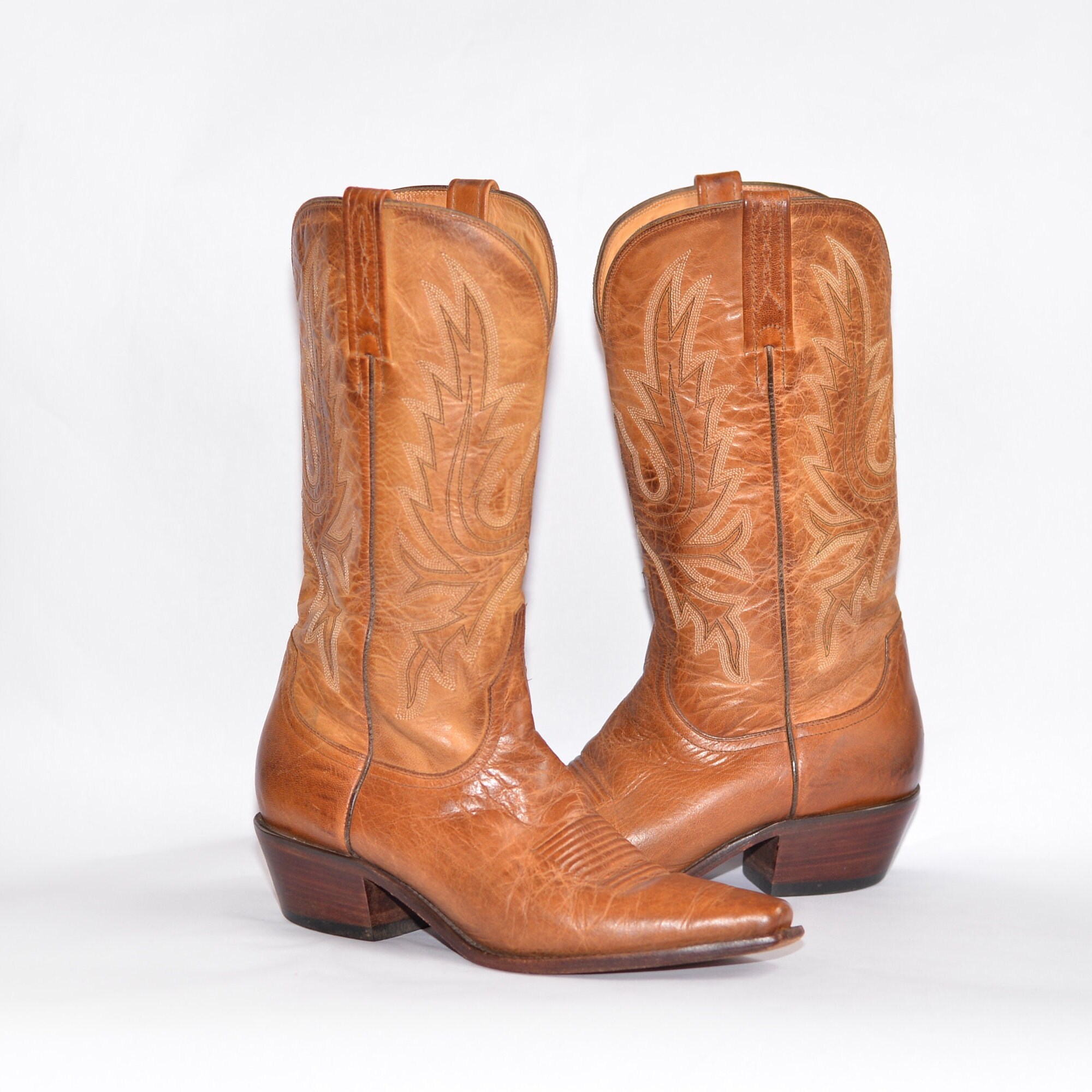 Charlie 1 Horse by Lucchese Western Cowboy Boots Snip Toe | Etsy