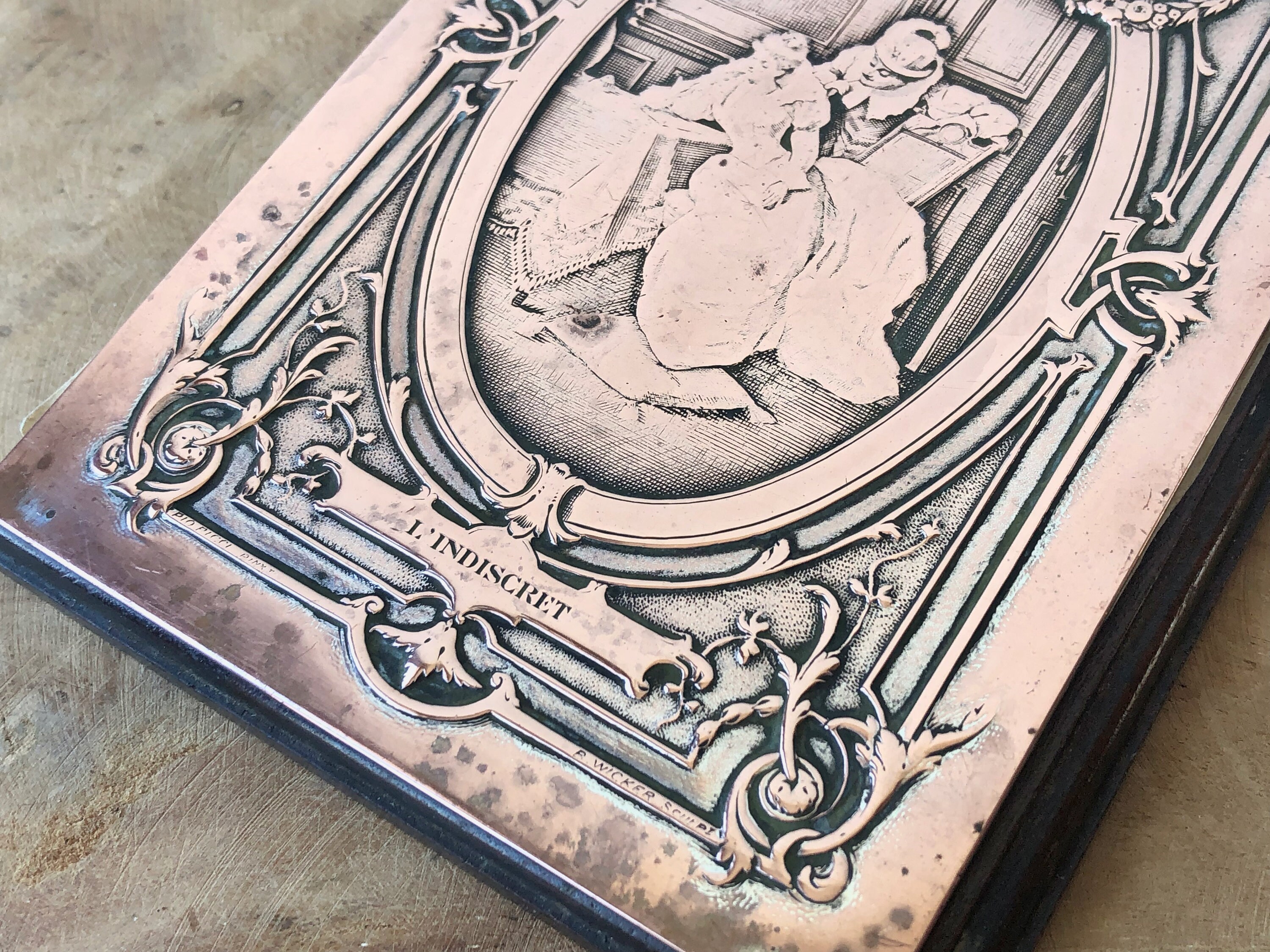 Antique Copper Plaque Notebook | Etsy