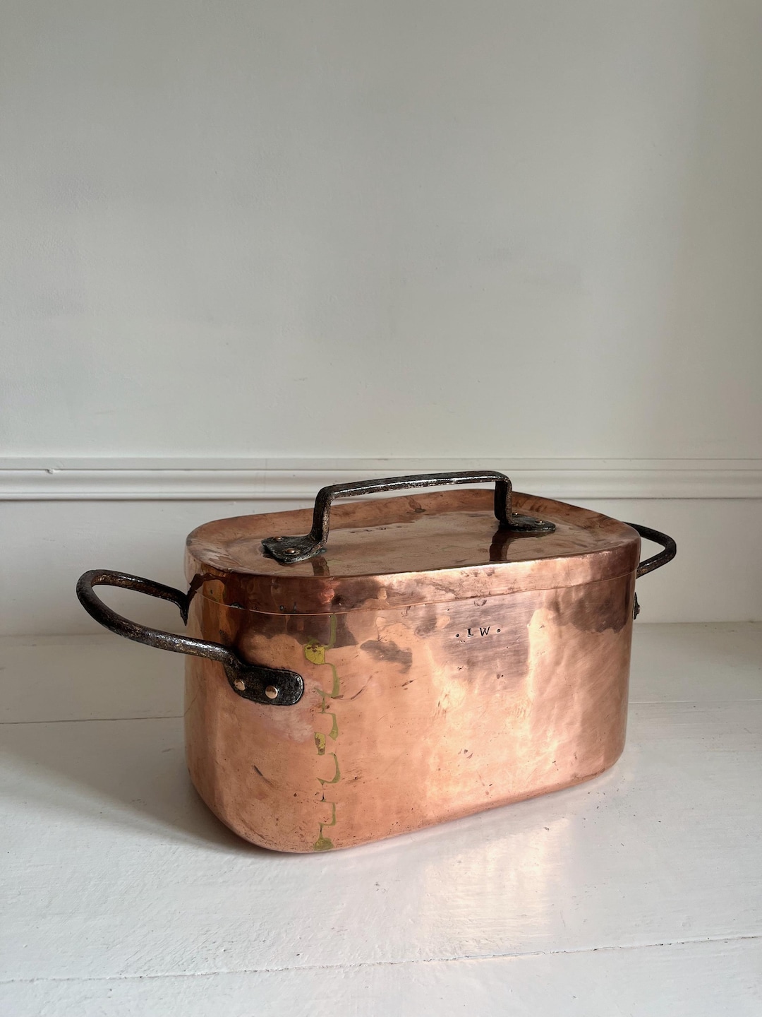 Antique Copper Daubiere: French Copper Pot With Initials - Etsy