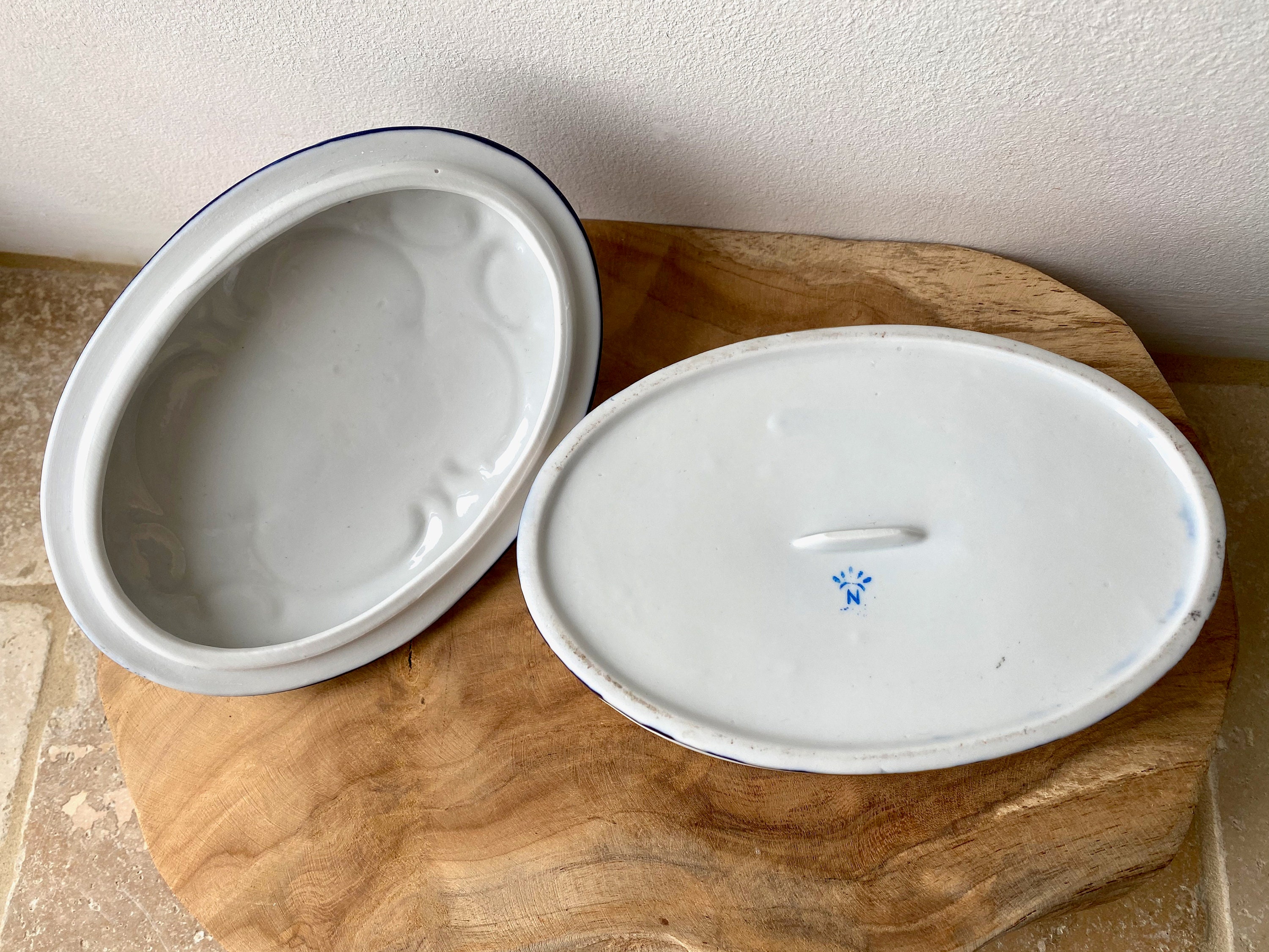 Vintage Large Porcelain Oval Trinket Box Jewelry Box - Etsy
