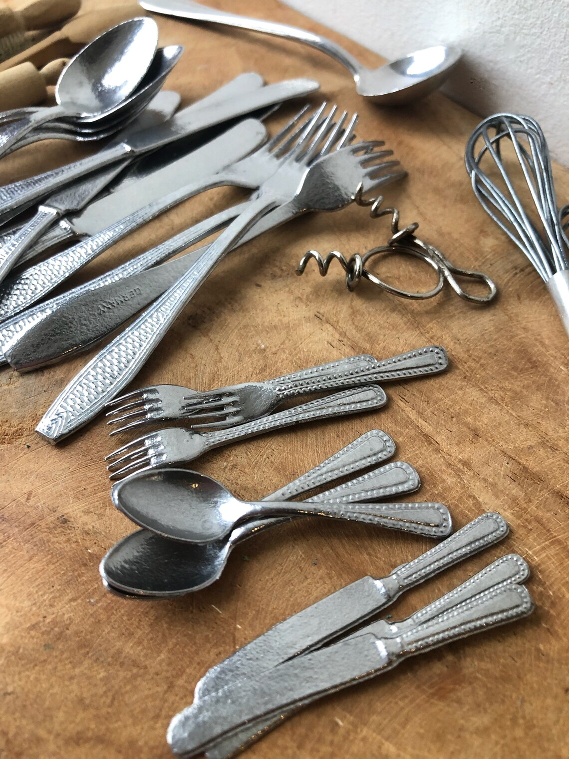 Vintage Mini Toy Cutlery Set Dolls Furniture Play Set | Etsy