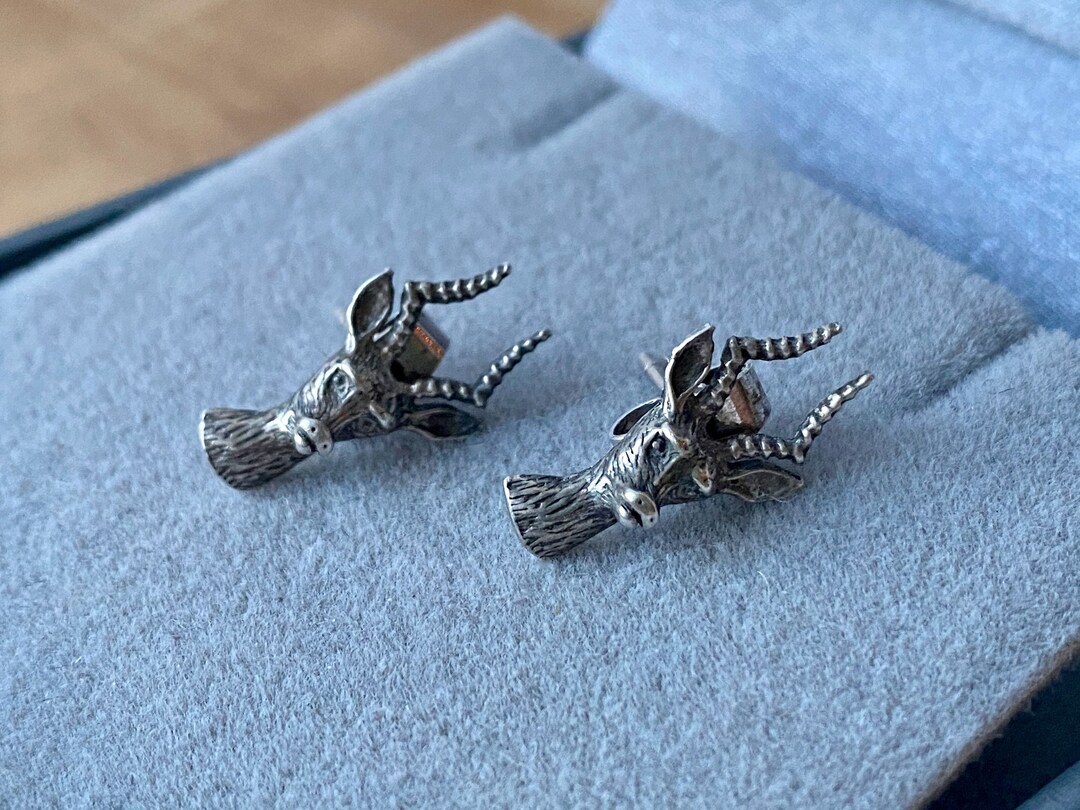 Vintage Silver Impala Stud Earrings: 1970s Antelope Jewelry - Etsy