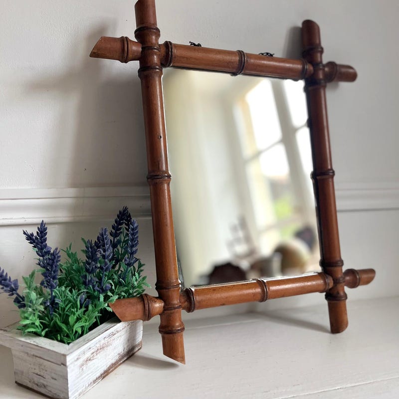 Bamboo Mirror - Etsy