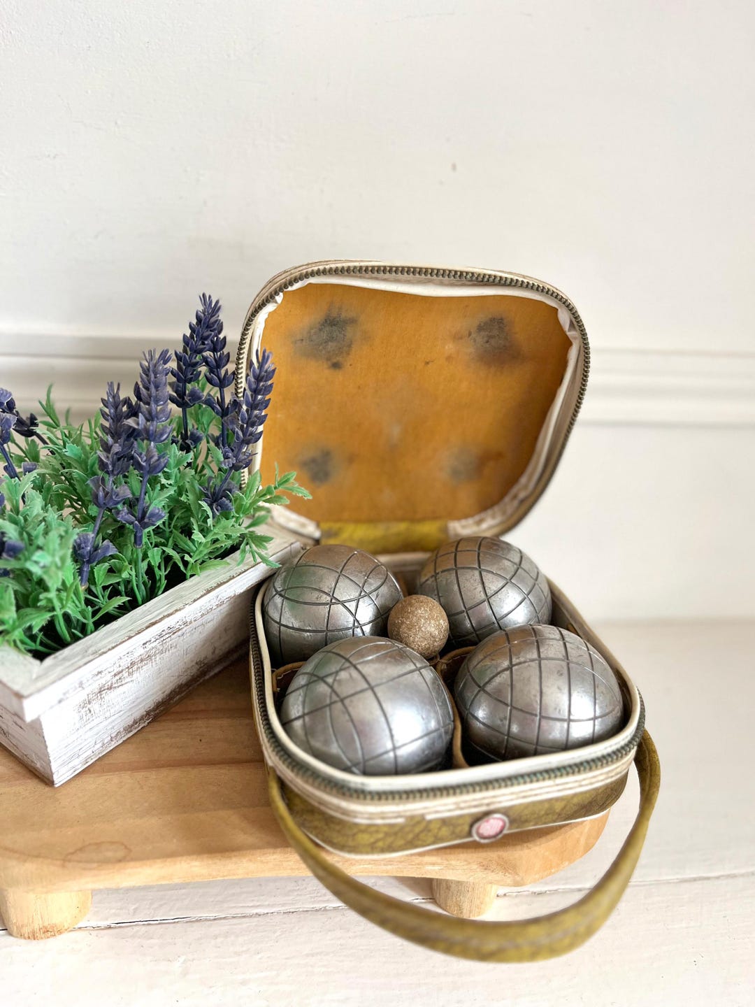 Vintage French Set of Petanque, Set of Boules, Boules Bag - Etsy