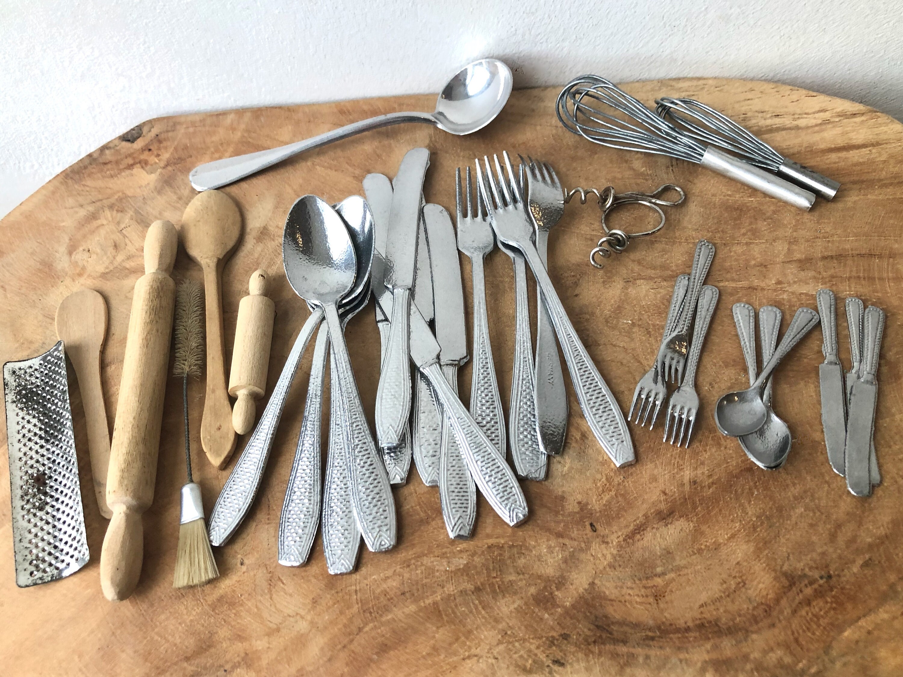 Vintage Mini Toy Cutlery Set Dolls Furniture Play Set | Etsy