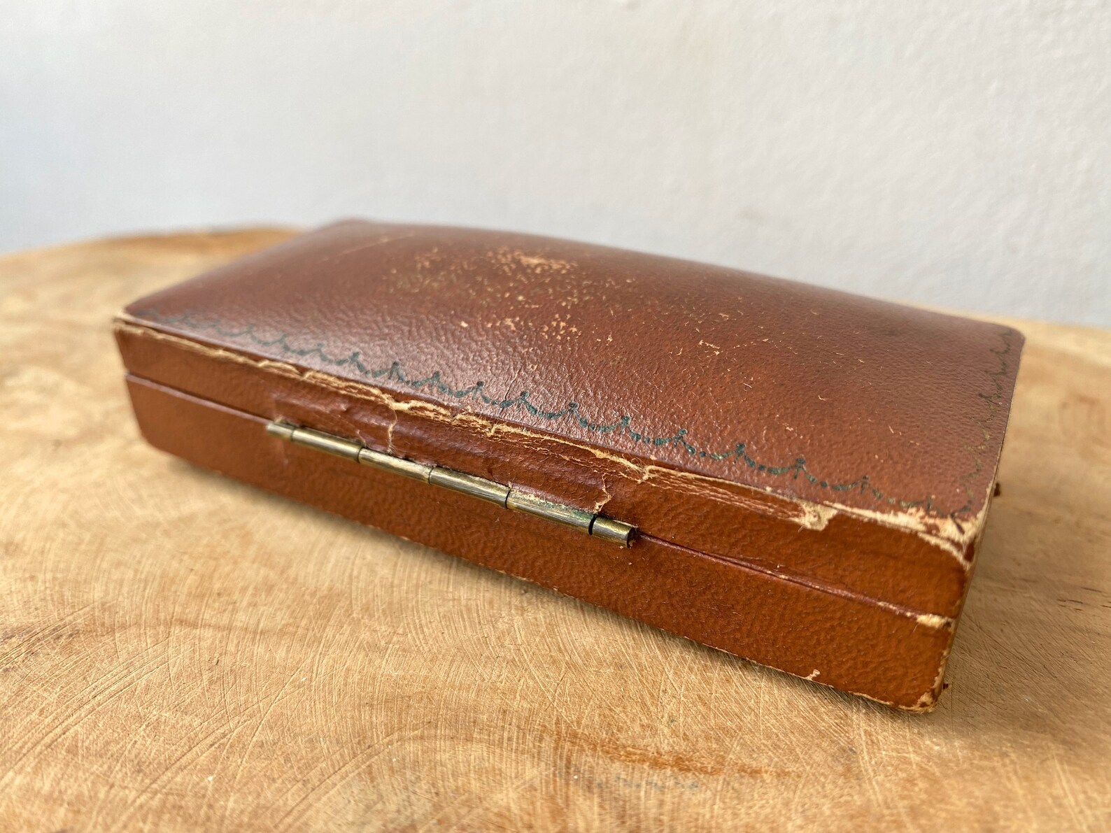 Antique English Small Box Leather Covered Jewelry Box - Etsy