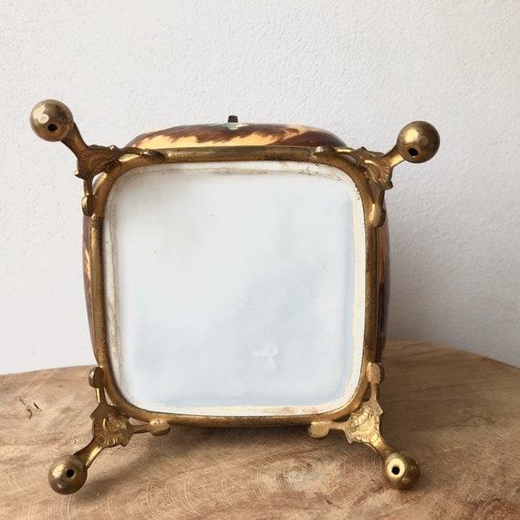 Antique Ceramic Jewelry Box, Vintage French Trinket B… - Gem