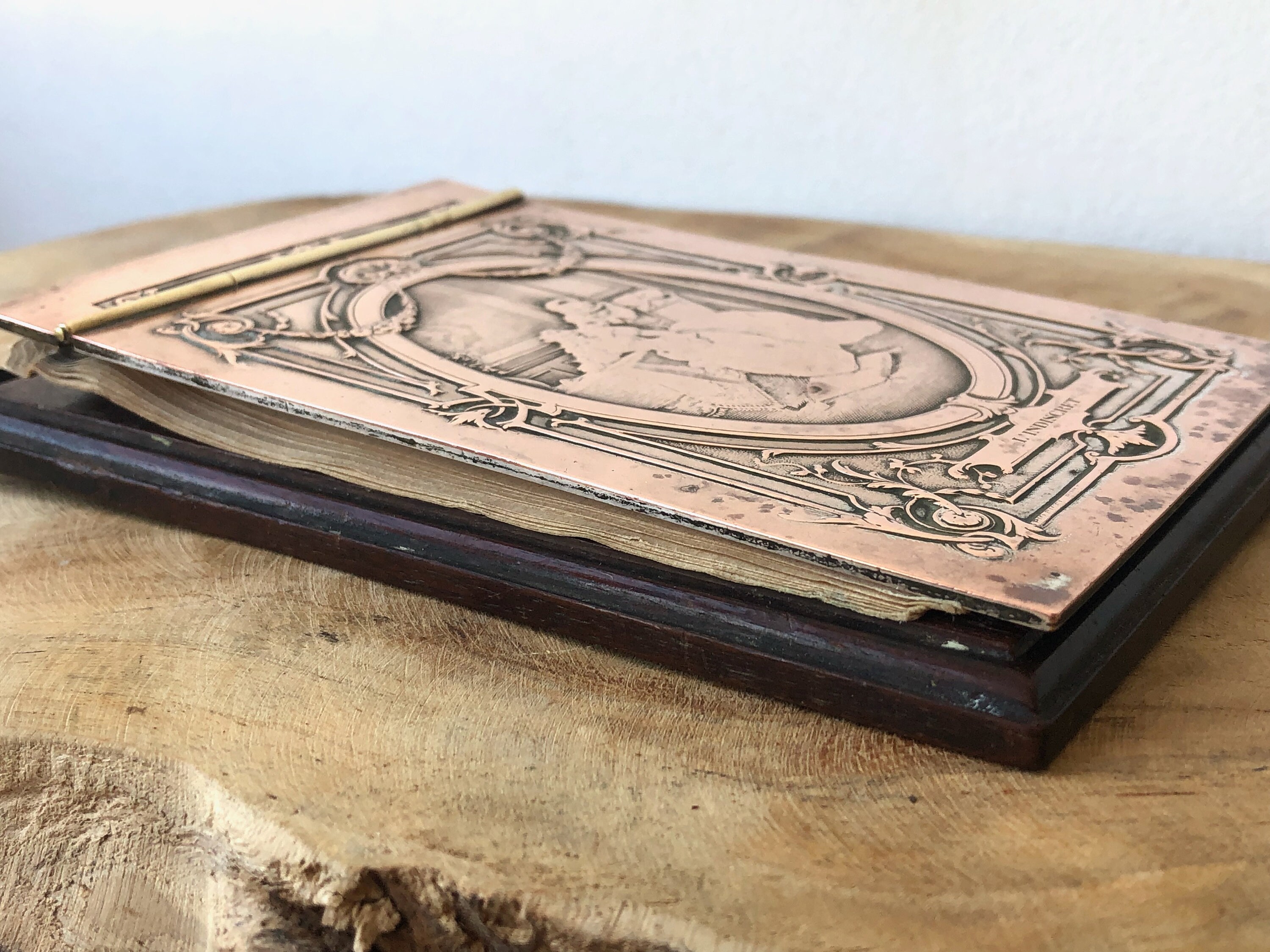 Antique Copper Plaque Notebook | Etsy