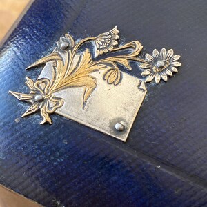 Antique French Jewelry Box, Quilted Silk Interior, Antique Leather - Etsy