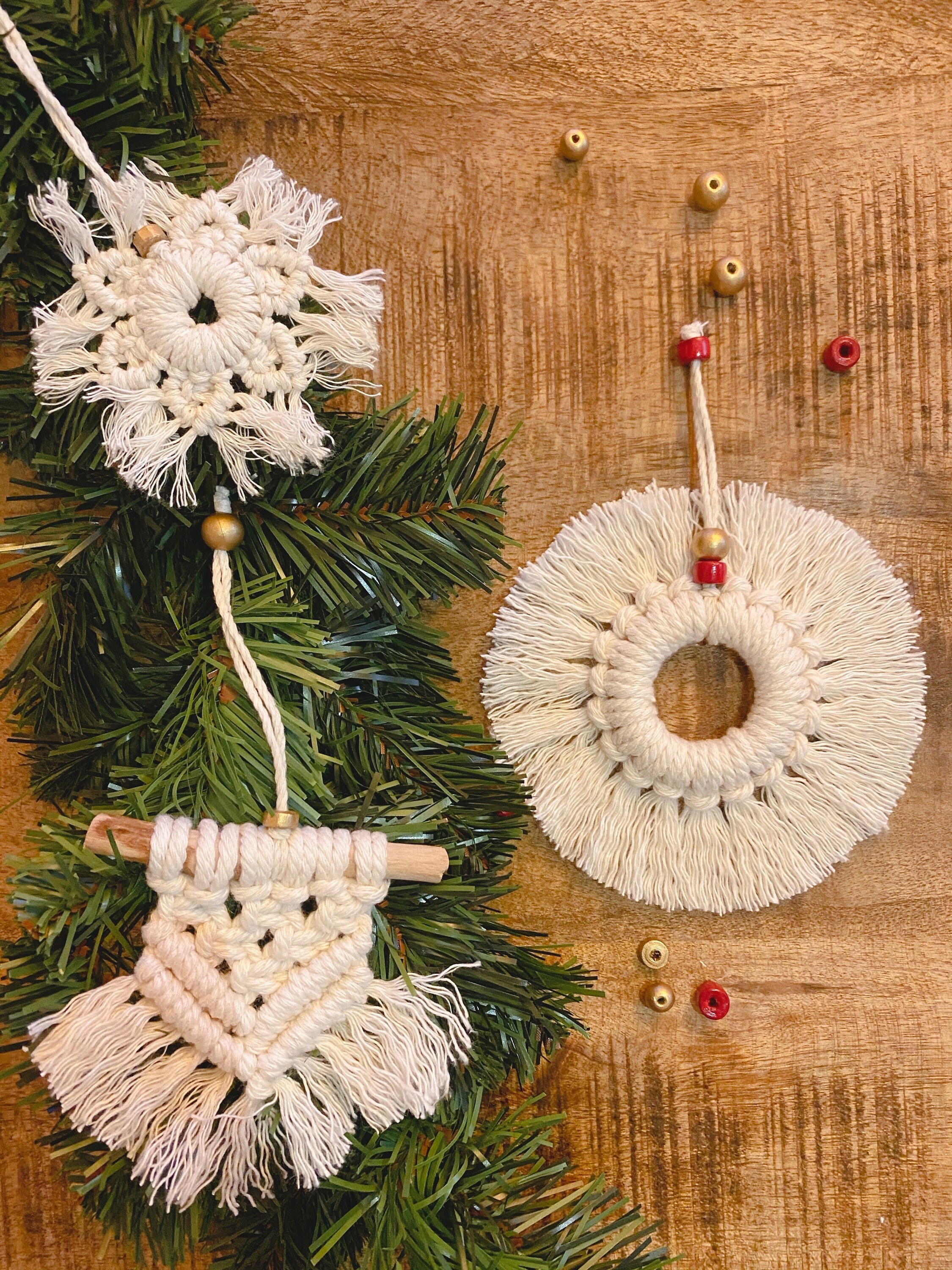 Macrame Christmas Ornaments - Etsy