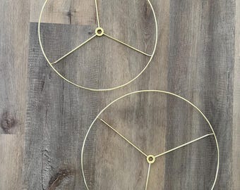 LAMPSHADE RING SETS - White Coated Metal Rings - Suitable for Macrame ...