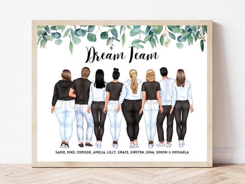 Personalised Team Member Print Leaving Present for Coworker Dream Team ...