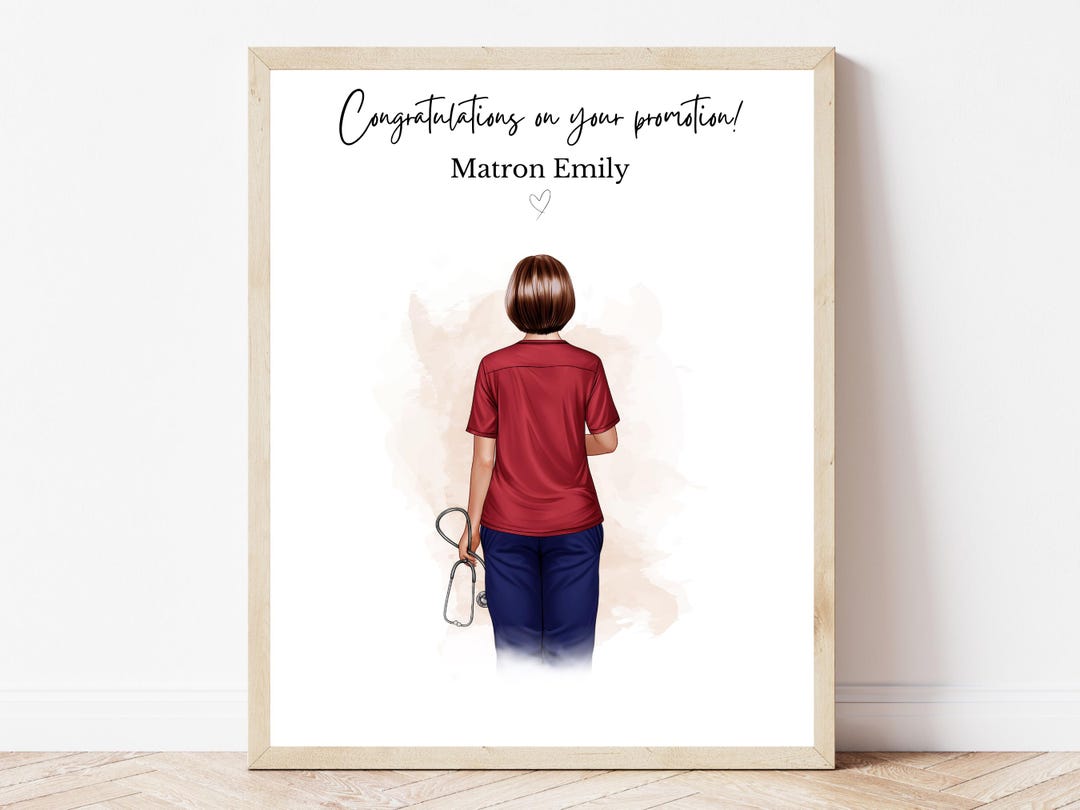 Nurse Promotion Gift Congratulations Nurse Print Custom Healthcare ...