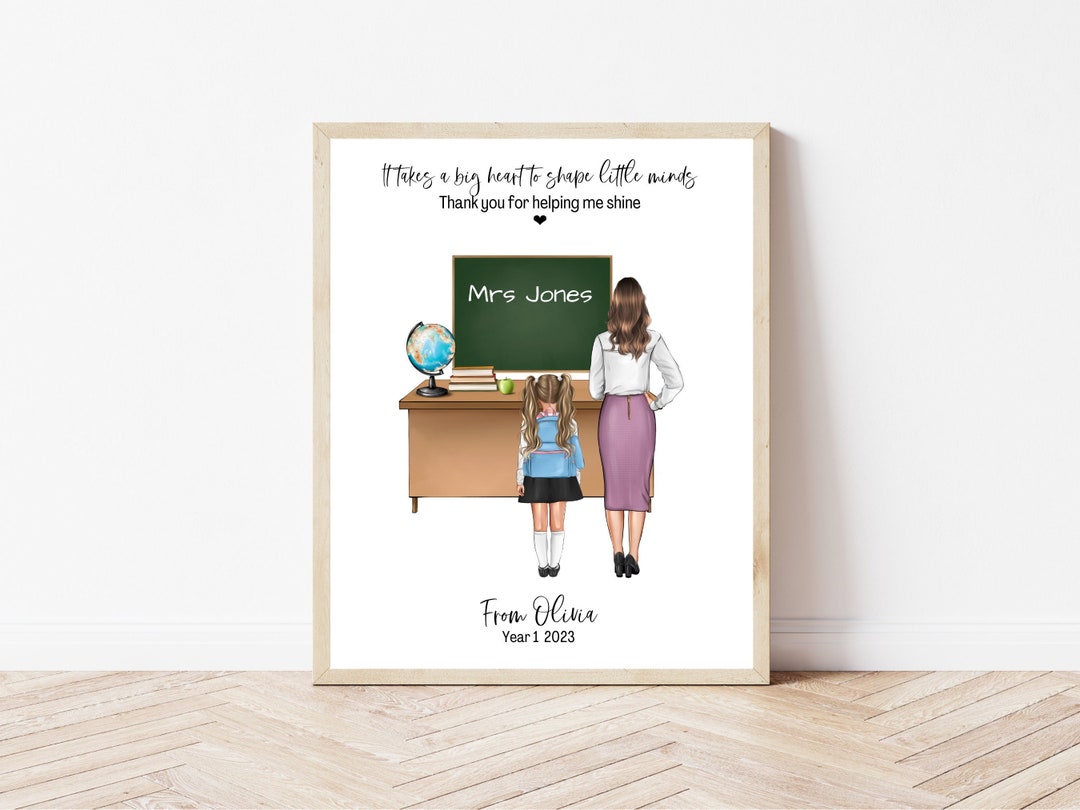 School Leaver Teacher Gift Thank You Personalised Gift for Teacher ...