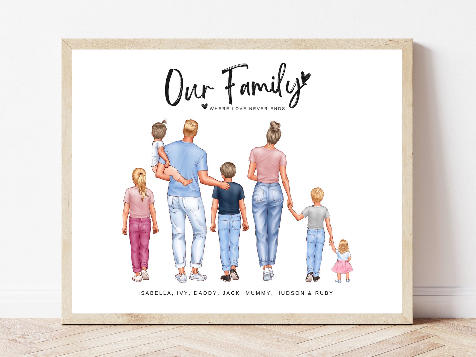 Personalised Family Art Print Custom Family Print Gift for Family ...