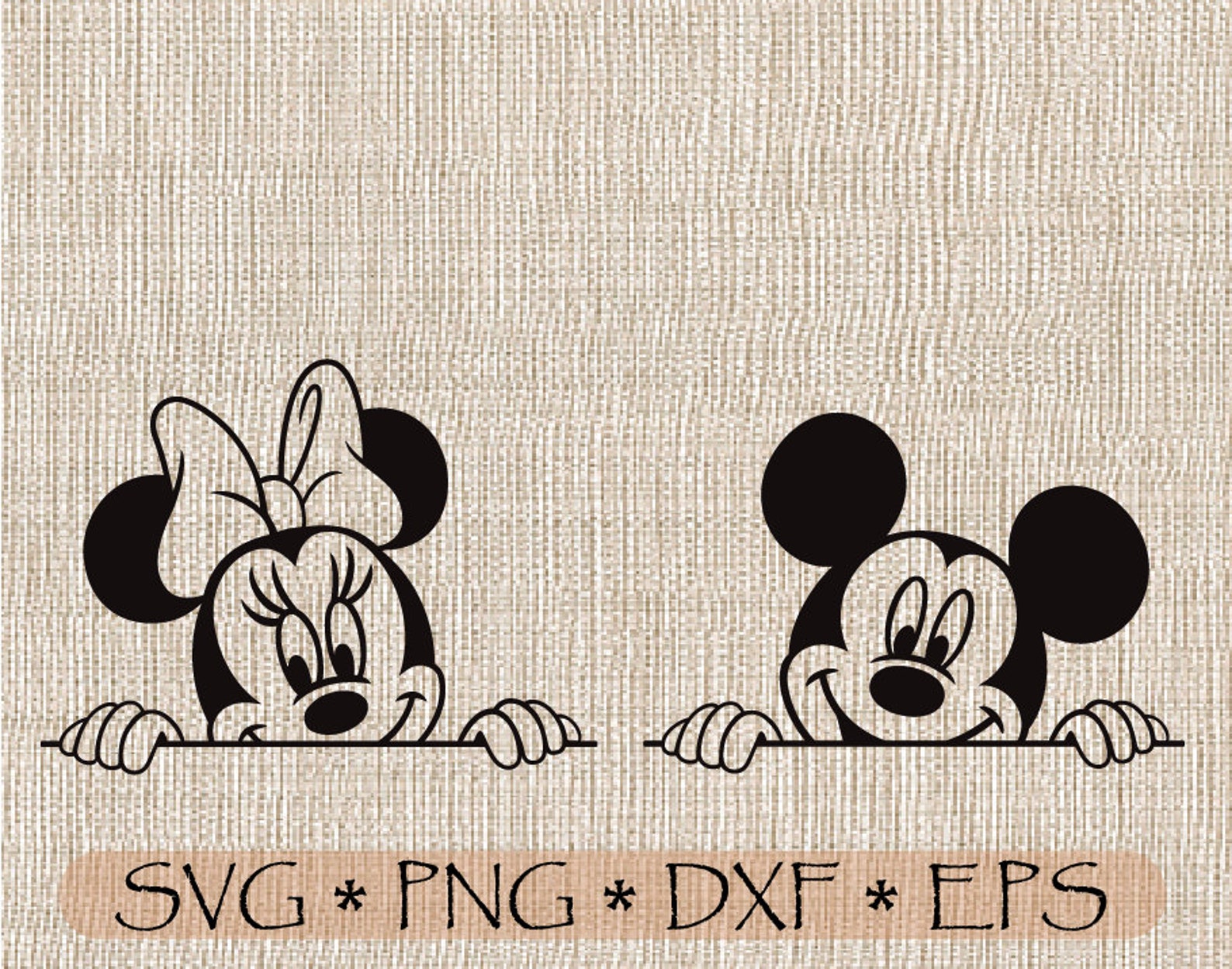 Svg Png Peeking Minnie And Mickey Mouse Hands Red Bow Ears Etsy