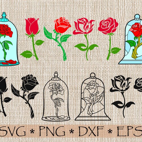 Art & Collectibles Digital Rose Svg Enchanted Rose Svg Png Jpeg Dxf Pdf ...