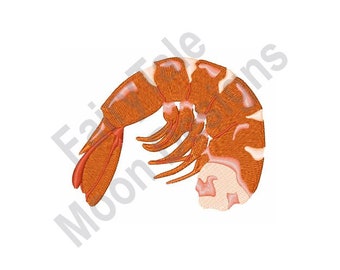 Realistic Shrimp Machine Embroidery Design - Etsy