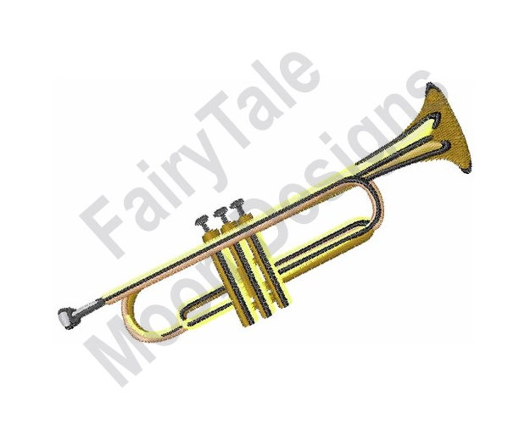 Trumpet - Machine Embroidery Design, Brass Instrument Embroidery ...