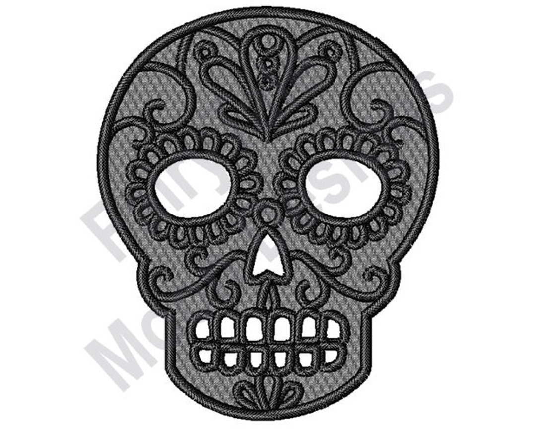 FSL Skull - Machine Embroidery Design, Freestanding Lace Halloween ...
