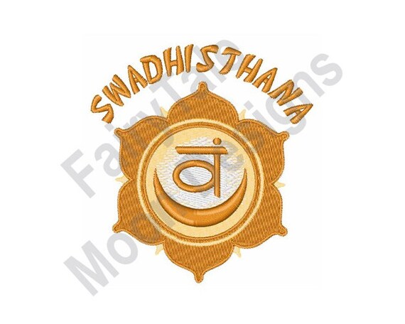 Swadhisthana Machine Embroidery Design Sacral Chakra Symbol | Etsy
