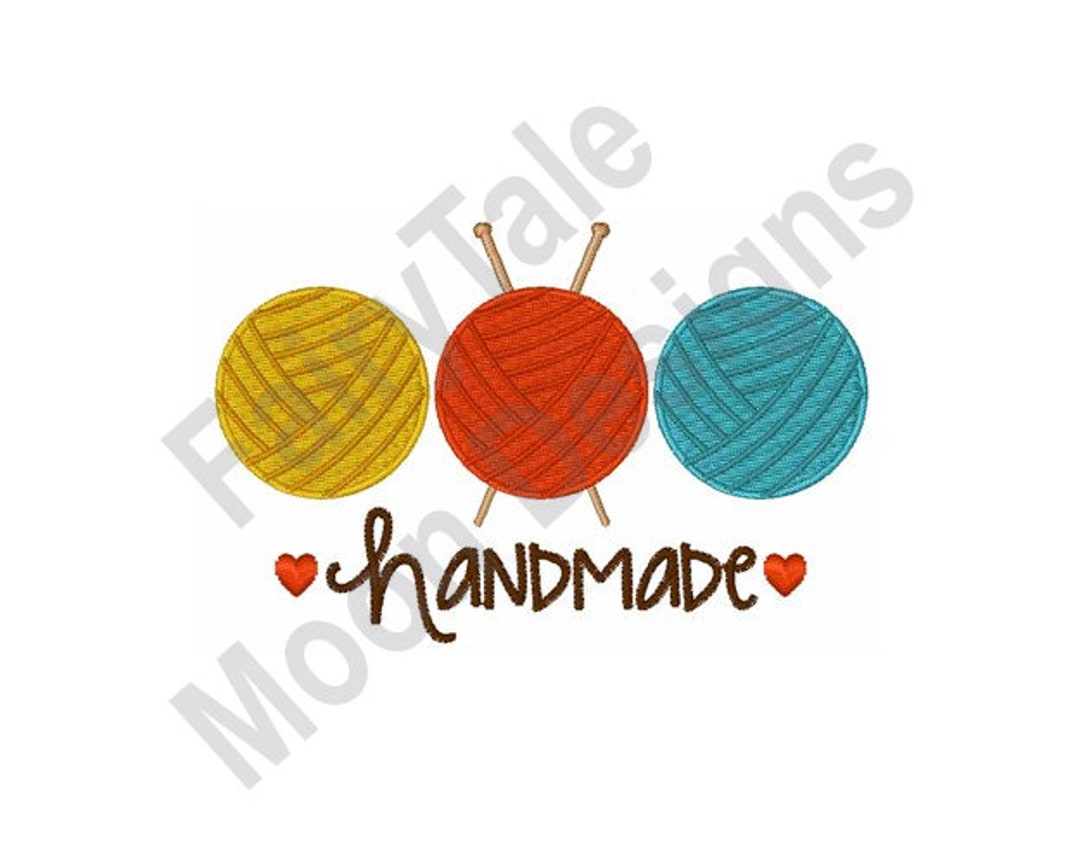 Handmade - Machine Embroidery Design, Knitting Needles Embroidery ...