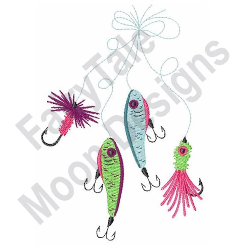 Fishing Embroidery - Etsy