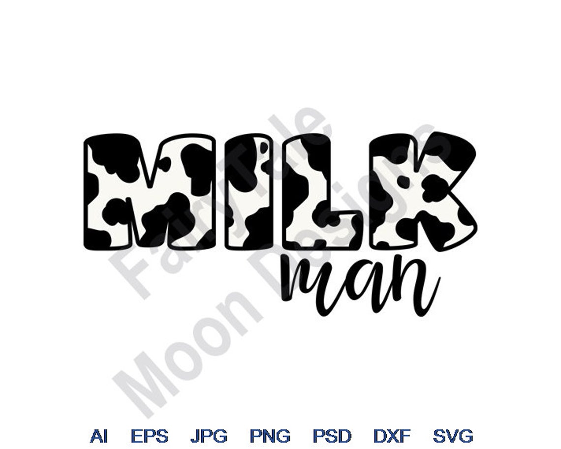 Milk Man Svg Dxf Eps Png Jpg Vector Art Clipart Cut | Etsy