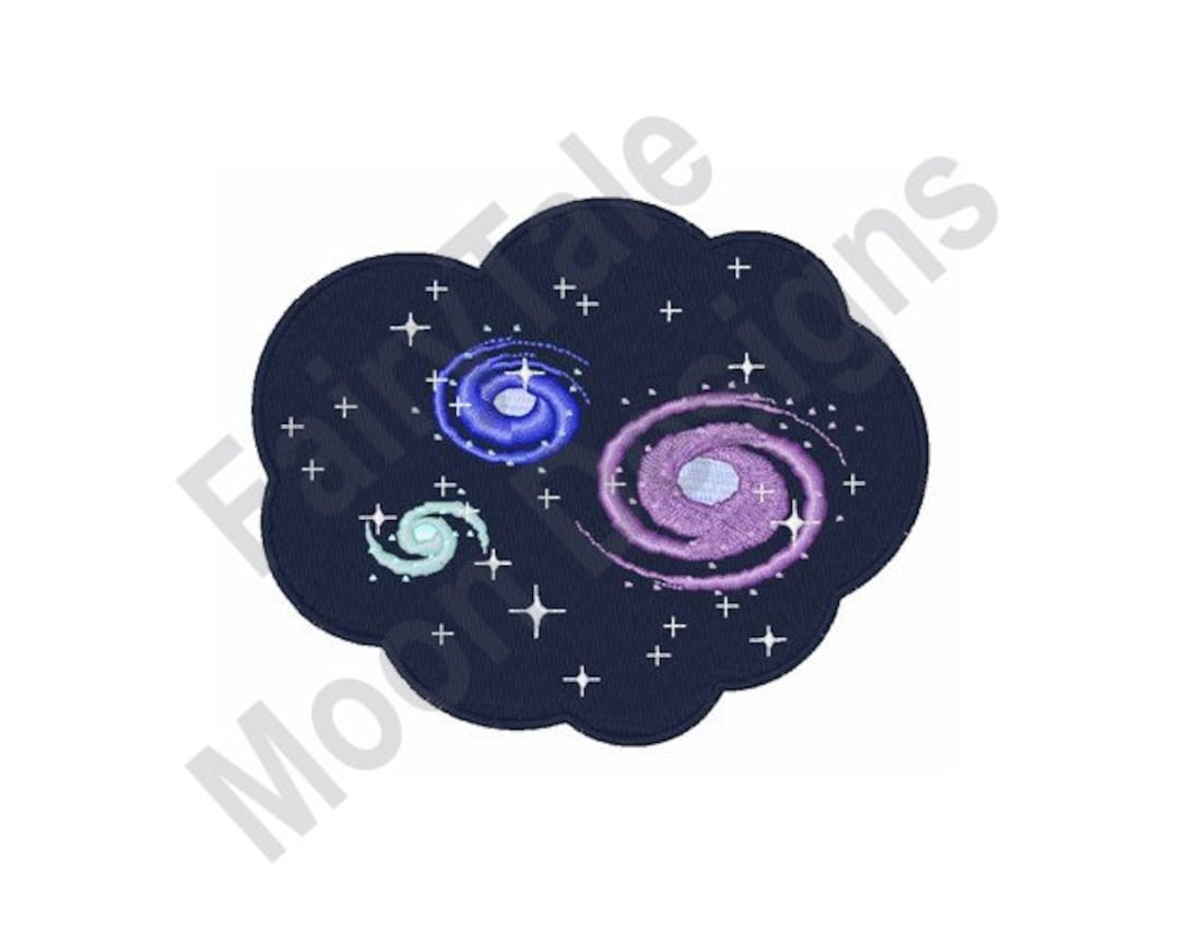 Space Galaxies - Machine Embroidery Design, Spiral Galaxy Embroidery ...