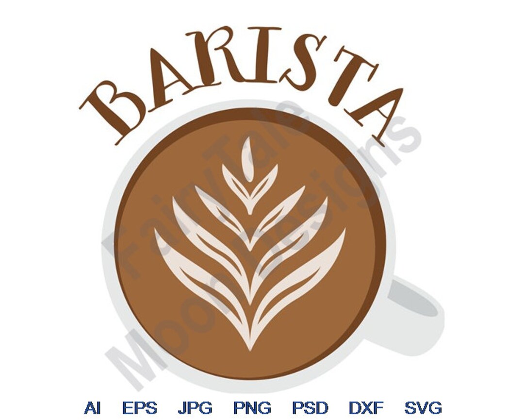 Coffee Barista Svg Dxf Eps Png Jpg Vector Art Clipart - Etsy