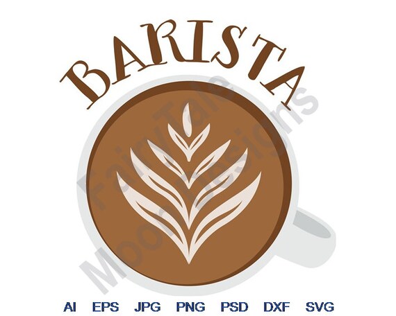 Coffee Barista Svg Dxf Eps Png Jpg Vector Art Clipart | Etsy