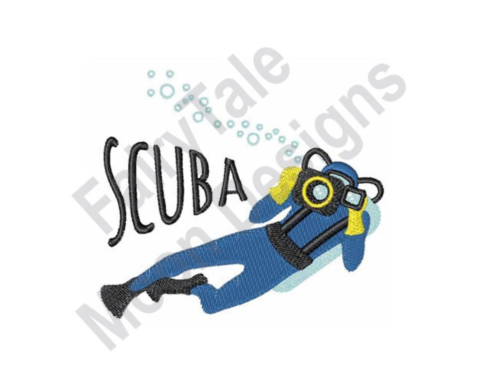 Scuba Diving - Machine Embroidery Design, Scuba Diver Embroidery ...