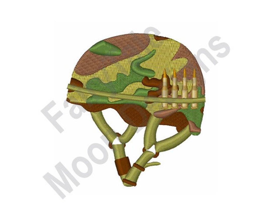 Army Helmet - Machine Embroidery Design, Camouflage Helmet Embroidery ...