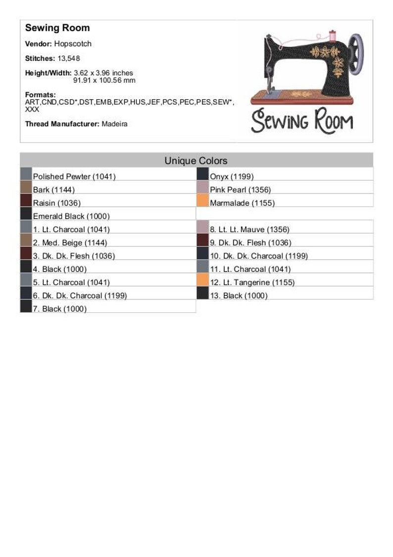 Sewing Room Machine Embroidery Design Vintage Sewing - Etsy