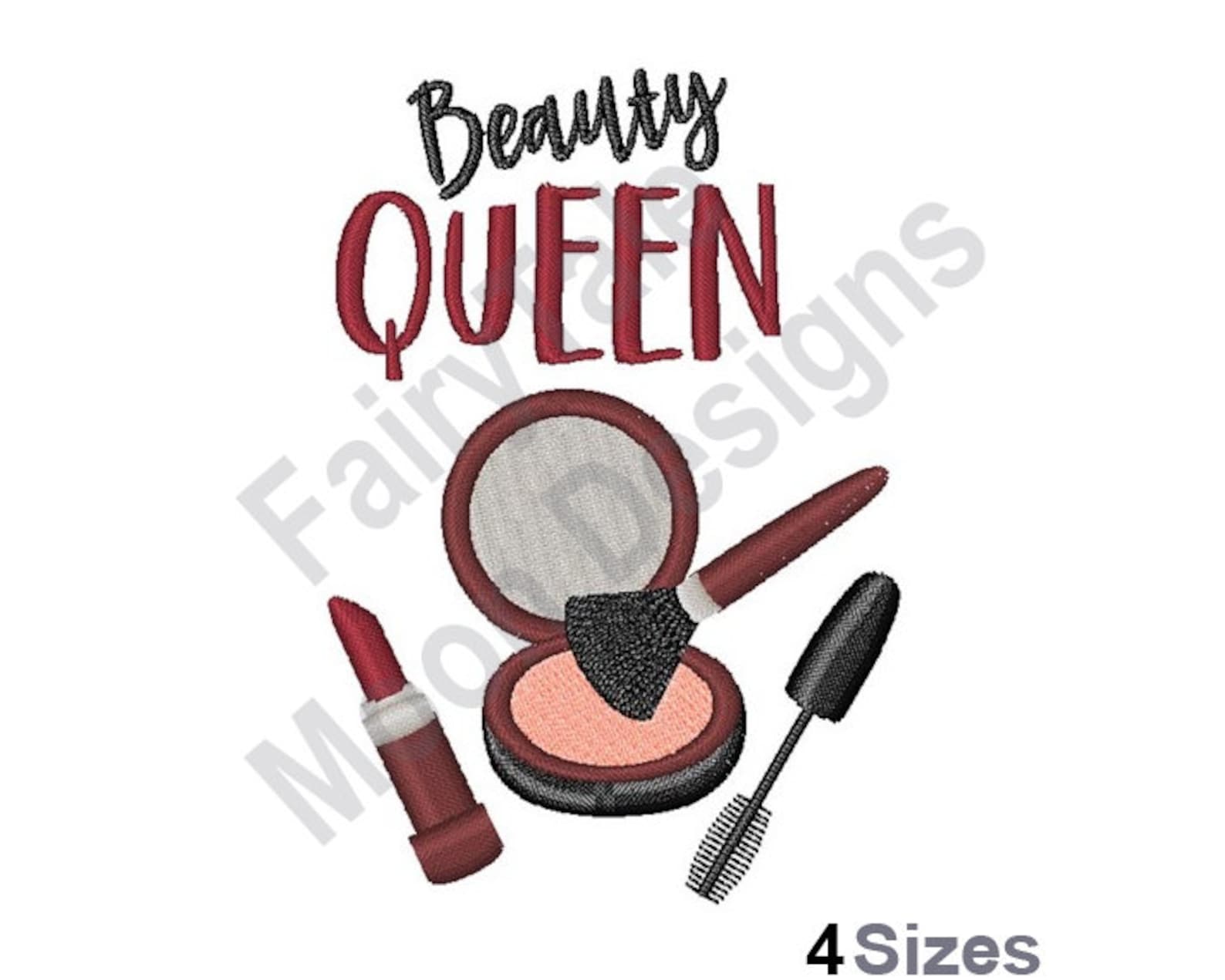Beauty Queen Makeup - Machine Embroidery Design, Lipstick Design ...