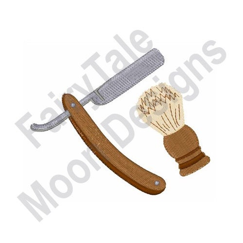 Barber Straight Razor Machine Embroidery Design Embroidery | Etsy
