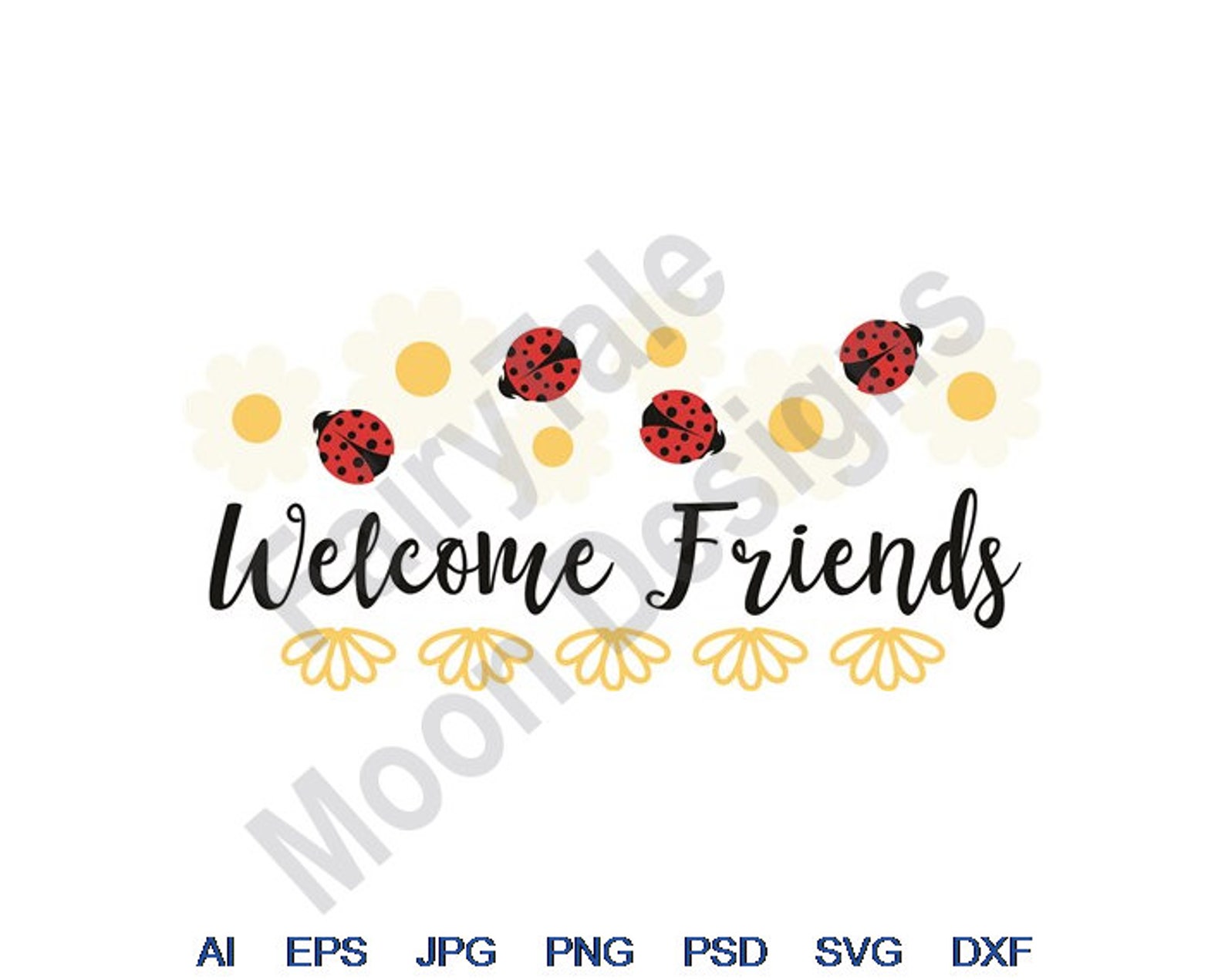 Welcome Friends Svg Dxf Eps Png Jpg Vector Art - Etsy UK