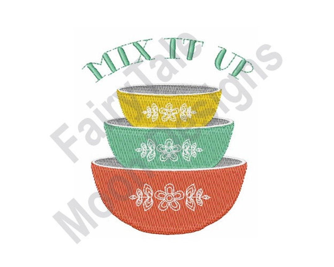 Mix It up - Machine Embroidery Design, Kitchen Mixing Bowls Embroidery ...