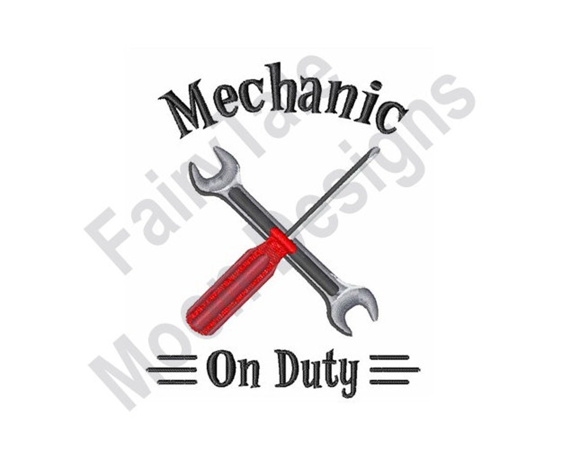 Mechanic on Duty Machine Embroidery Design Mechanic Tools - Etsy