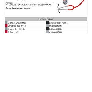 Stethoscope Heart Machine Embroidery Design, Heart Doctor Embroidery ...
