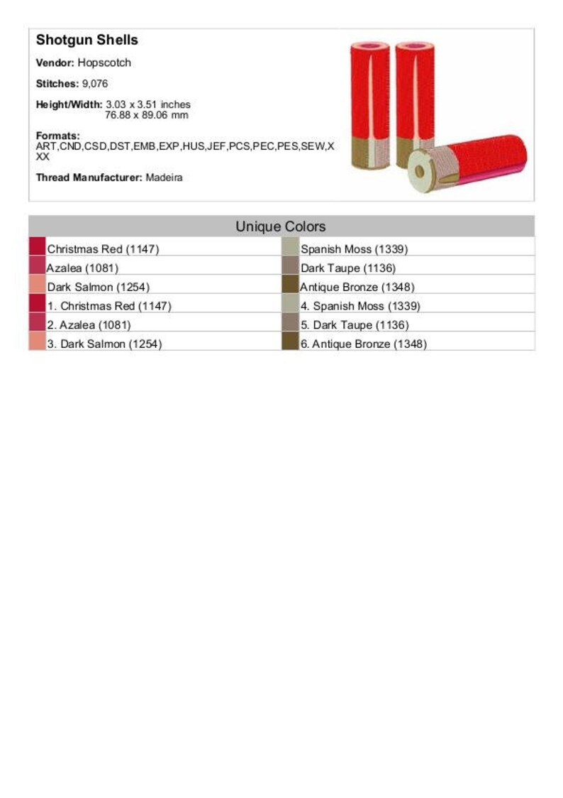 Shotgun Shells Machine Embroidery Design Shotshell | Etsy