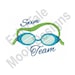 Swim Team Machine Embroidery Design, Swim Goggles Embroidery Pattern ...