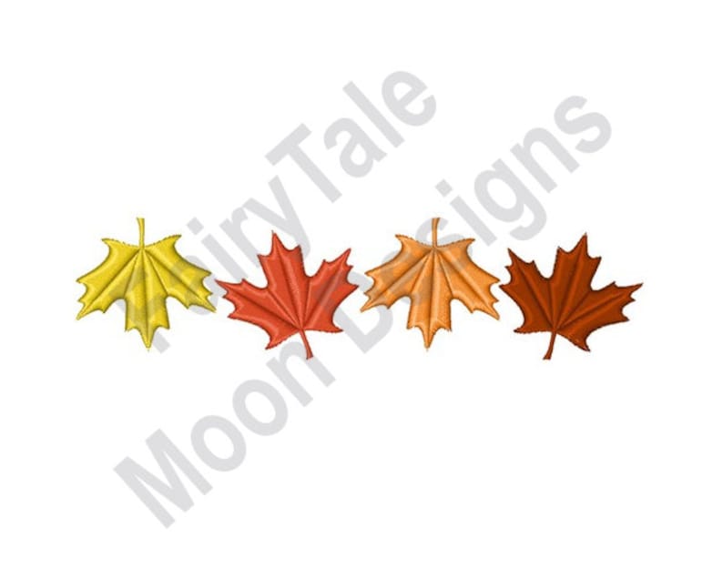 Fall Leaves Border - Machine Embroidery Design, Maple Leaf Border ...