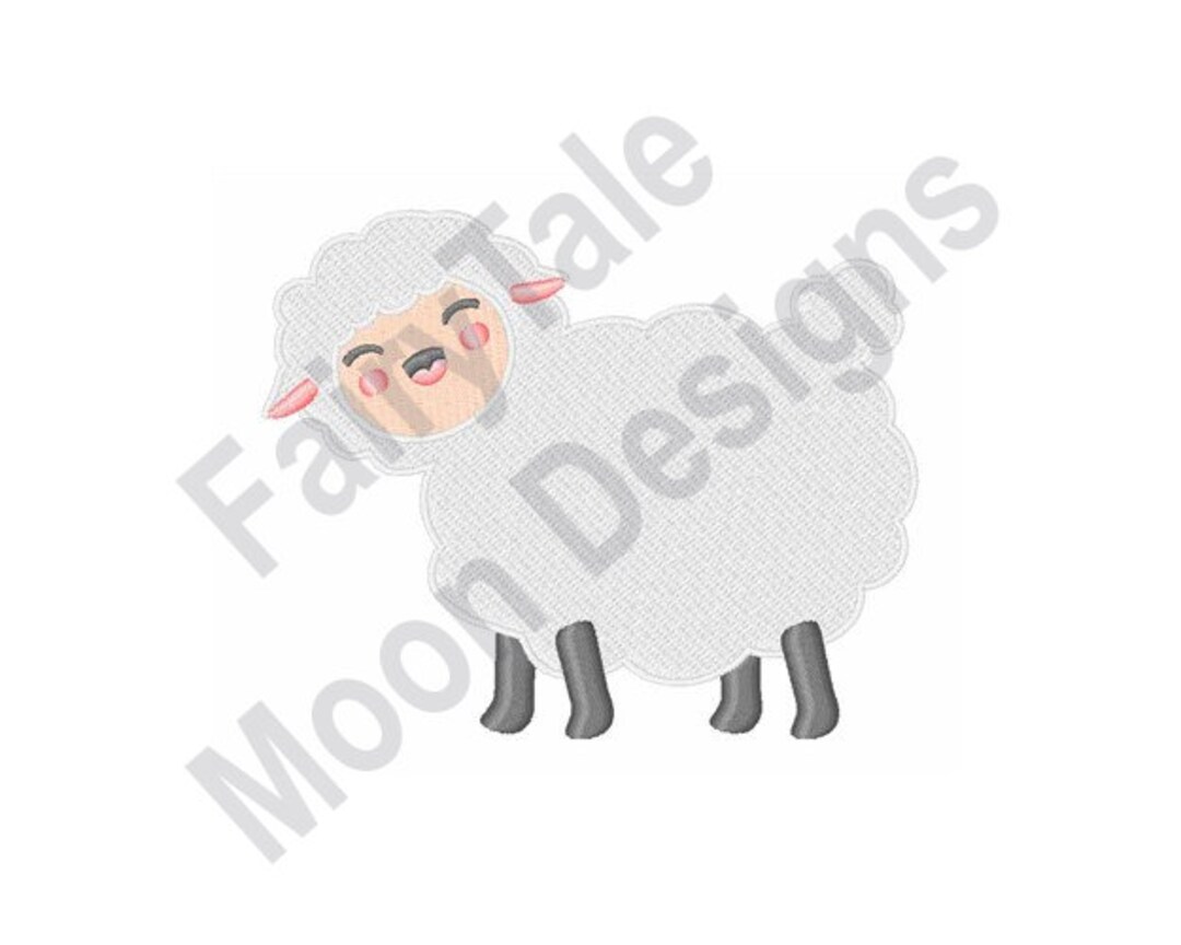 Sheep - Machine Embroidery Design, Smiling Baby Sheep Embroidery ...