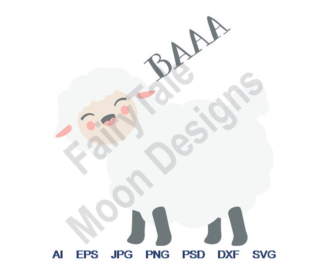 Baaa Sheep Svg, Dxf, Eps, Png, Jpg, Vector Art, Clipart, Cut File - Etsy