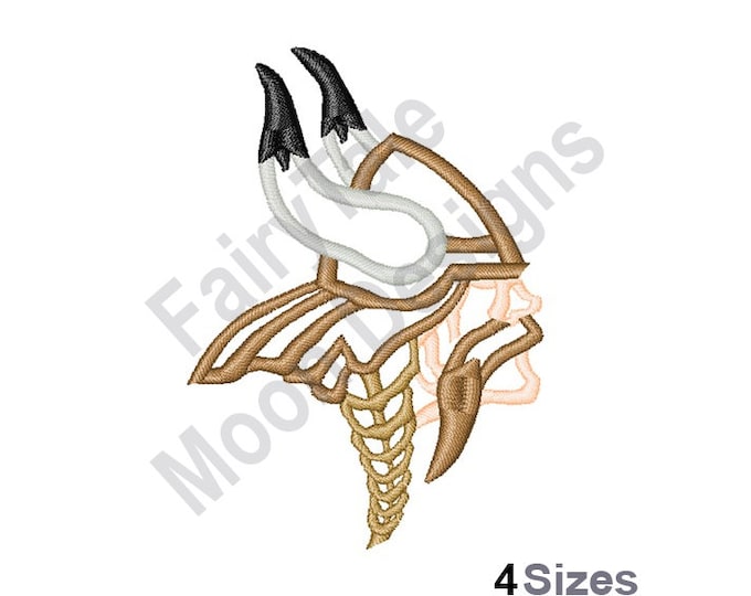 Viking Outline Side View Machine Embroidery Design Viking - Etsy