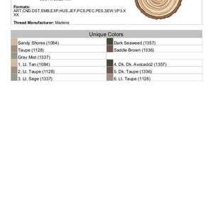 Tree Log - Machine Embroidery Design, Tree Log Slice Embroidery Pattern ...