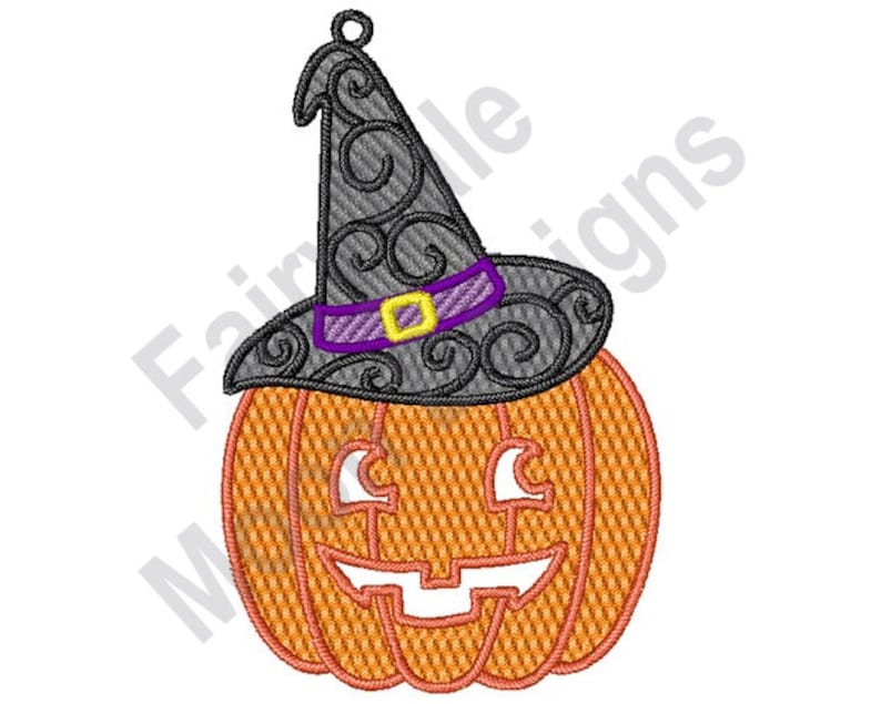 FSL Jack-o-lantern - Machine Embroidery Design, Halloween Witch Hat ...