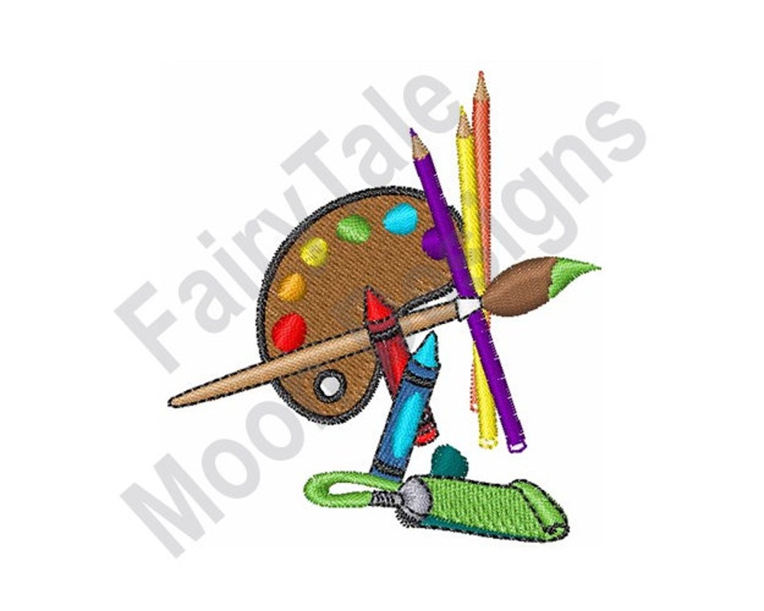 Artist's Color Pallet - Machine Embroidery Design, Painter Palette ...