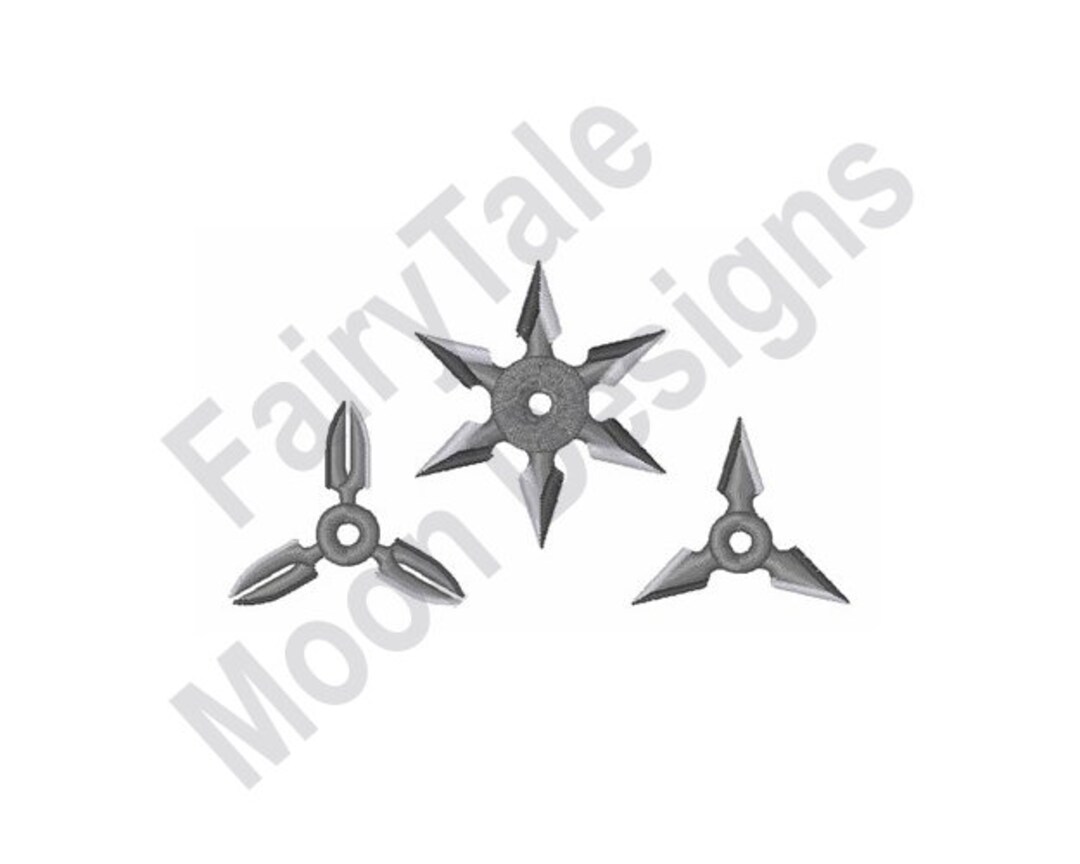 Throwing Stars - Machine Embroidery Design, Shuriken Embroidery Pattern ...